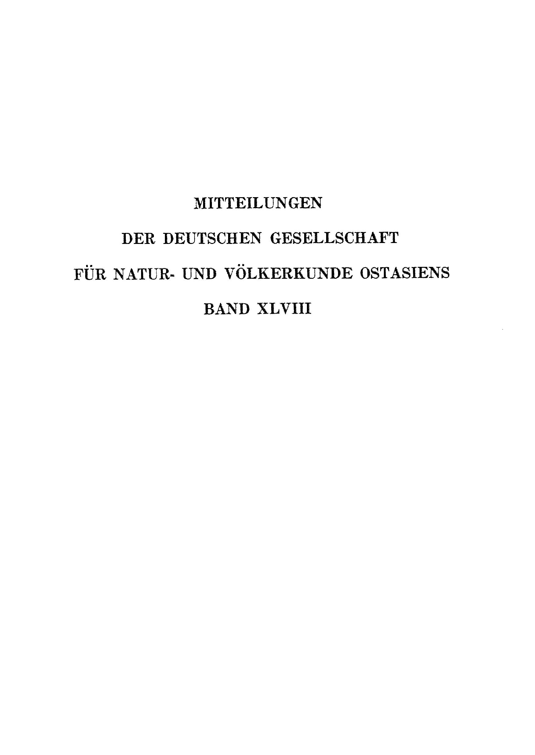 Band XLVIII (1968) | OAG Tokyo (1968) | OAG Mitteilungen | OAG ...